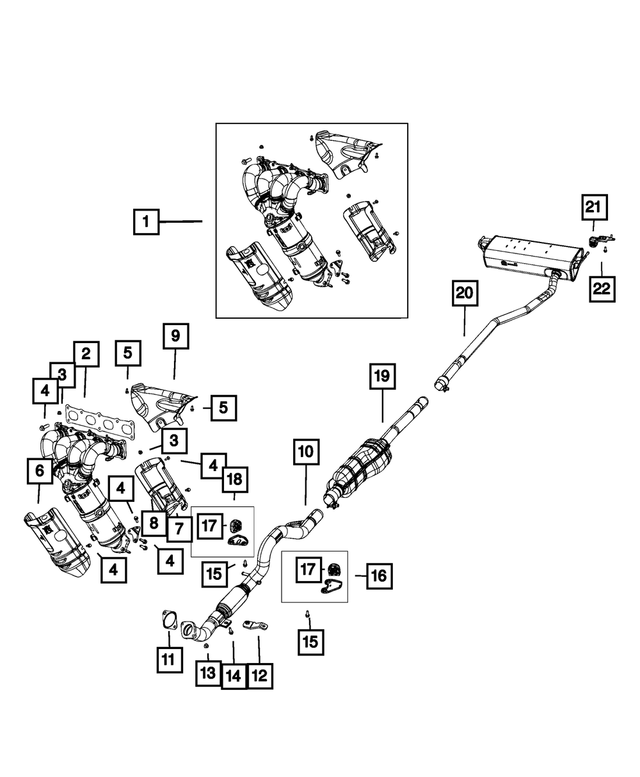 2017-2022 Jeep Compass Exhaust Muffler And Tailpipe 68250729AD | My ...