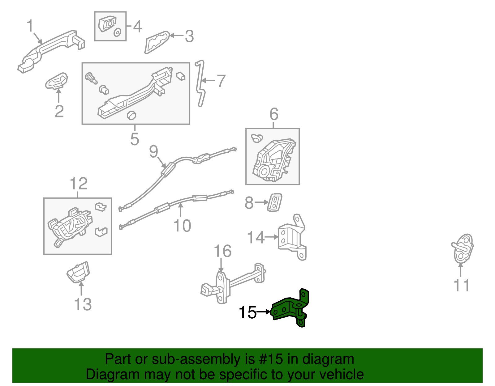 67920-TX6-H02ZZ - Lower Hinge | Genuine Honda Parts