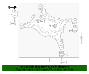 WHT-008-073-A - Weight Nut 2018-2024 Audi | Audi OEM Parts