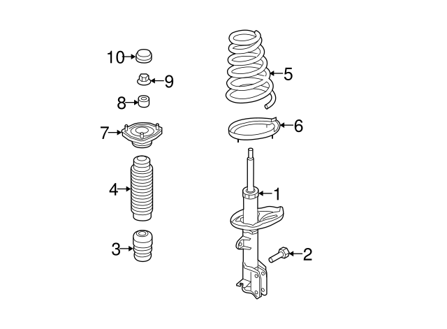 55330-2E200 - Coil Spring 2005-2009 Hyundai Tucson | AutoNationParts.com