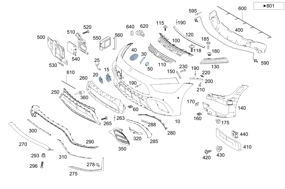 2019-2025 Mercedes-Benz Trim Molding 290-885-18-01 | MB OEM Parts