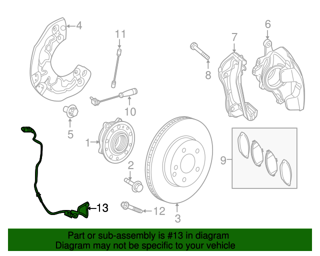 213-540-66-05 - ABS Wheel Speed Sensor Wiring Harness 2017-2019 ...