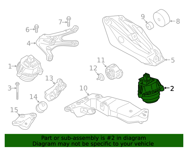 22-11-6-860-471 - Motor Mount - 2017-2024 BMW | Buy BMW Parts Now