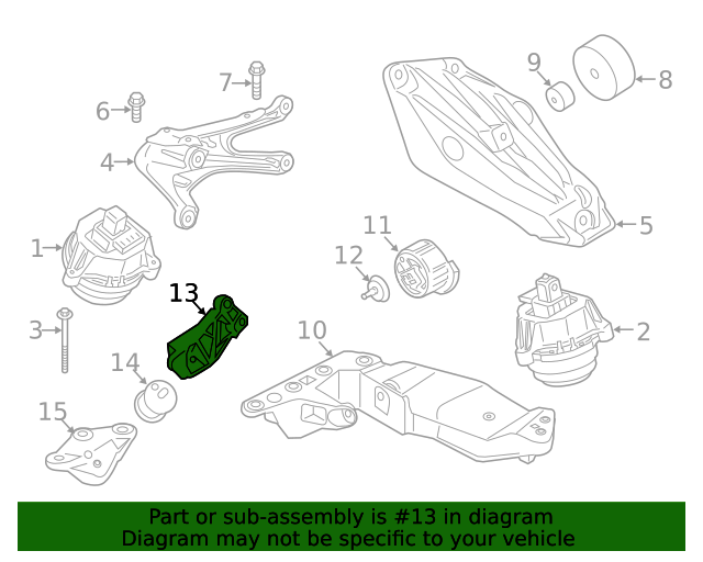 22-32-6-861-570 - Upper Bracket - 2017-2024 BMW | BMW Parts Exchange