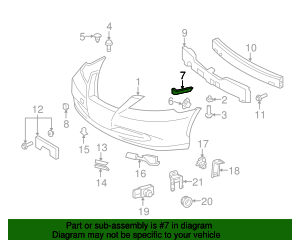 2007-2012 Lexus ES350 Bumper Cover Stay 52145-33050 | AutoNationParts.com