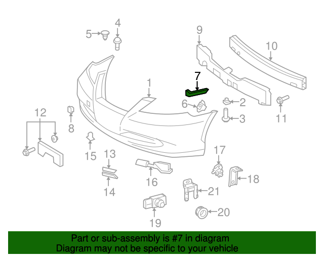 2007-2012 Lexus ES350 Bumper Cover Stay 52145-33050 | AutoNationParts.com