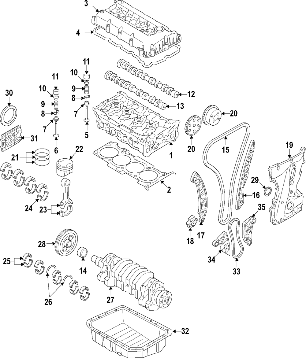 2011-2013 Hyundai Tucson Piston 23410-2G000 | OEM Parts Online