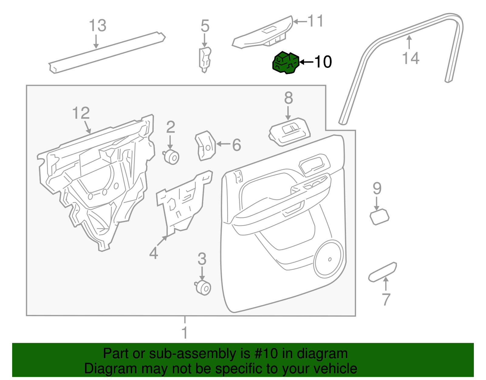 2006-2021 GM Ebony Door Window Switch 22895545 GM | GMPartsDirect.com