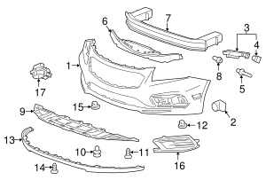 2011-2016 Chevrolet Front Bumper Fascia Lower Deflector 95212249 ...