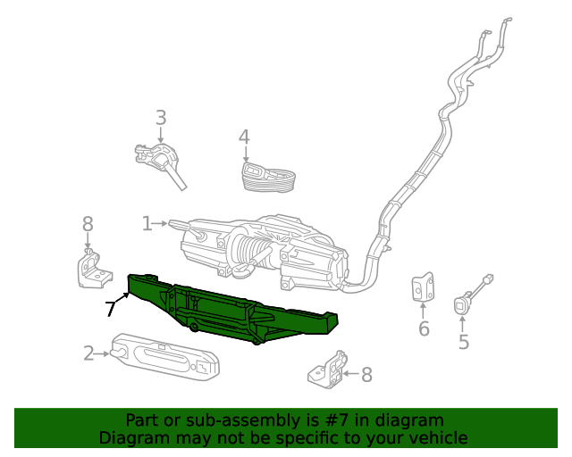 68400285AA - Left Front Rail Kit - 2019 2020 Ram 1500 | Mopar Parts Canada