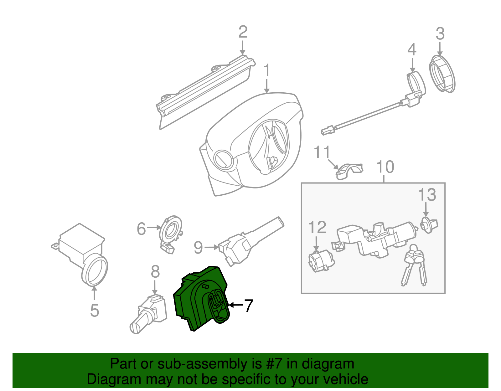 2007-2012 Nissan Switch Housing B5567CB66A | Nissan Canada