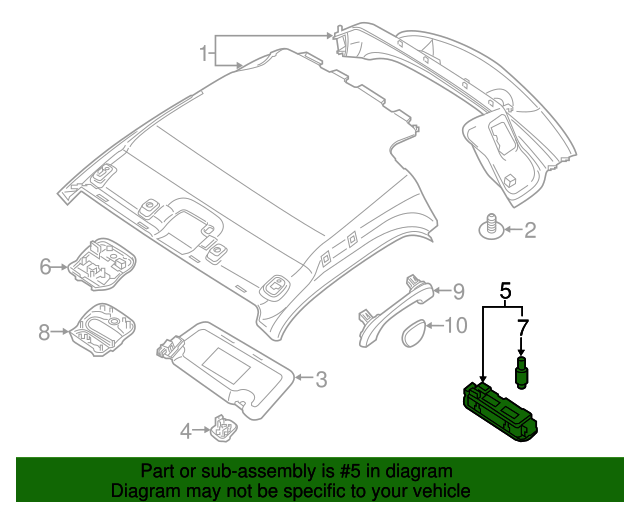 453-906-19-01 - Dome Lamp Assembly 2016-2019 Smart | Mercedes-Benz USA ...
