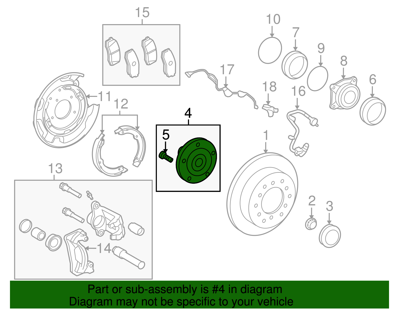 43502-0C031 - Wheel Hub (Left, Right, Front, Rear) 2007-2022 Toyota ...