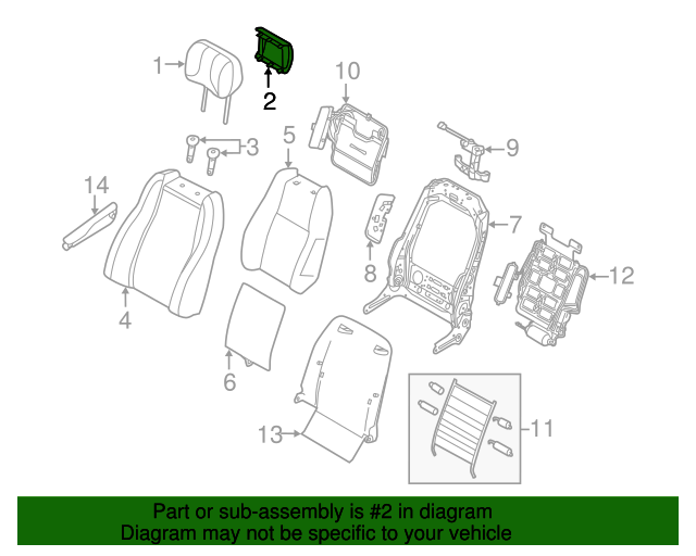 Genuine OEM Headrest Bezel Part# LR041248 Fits 2013-2016 Land Rover: Up ...