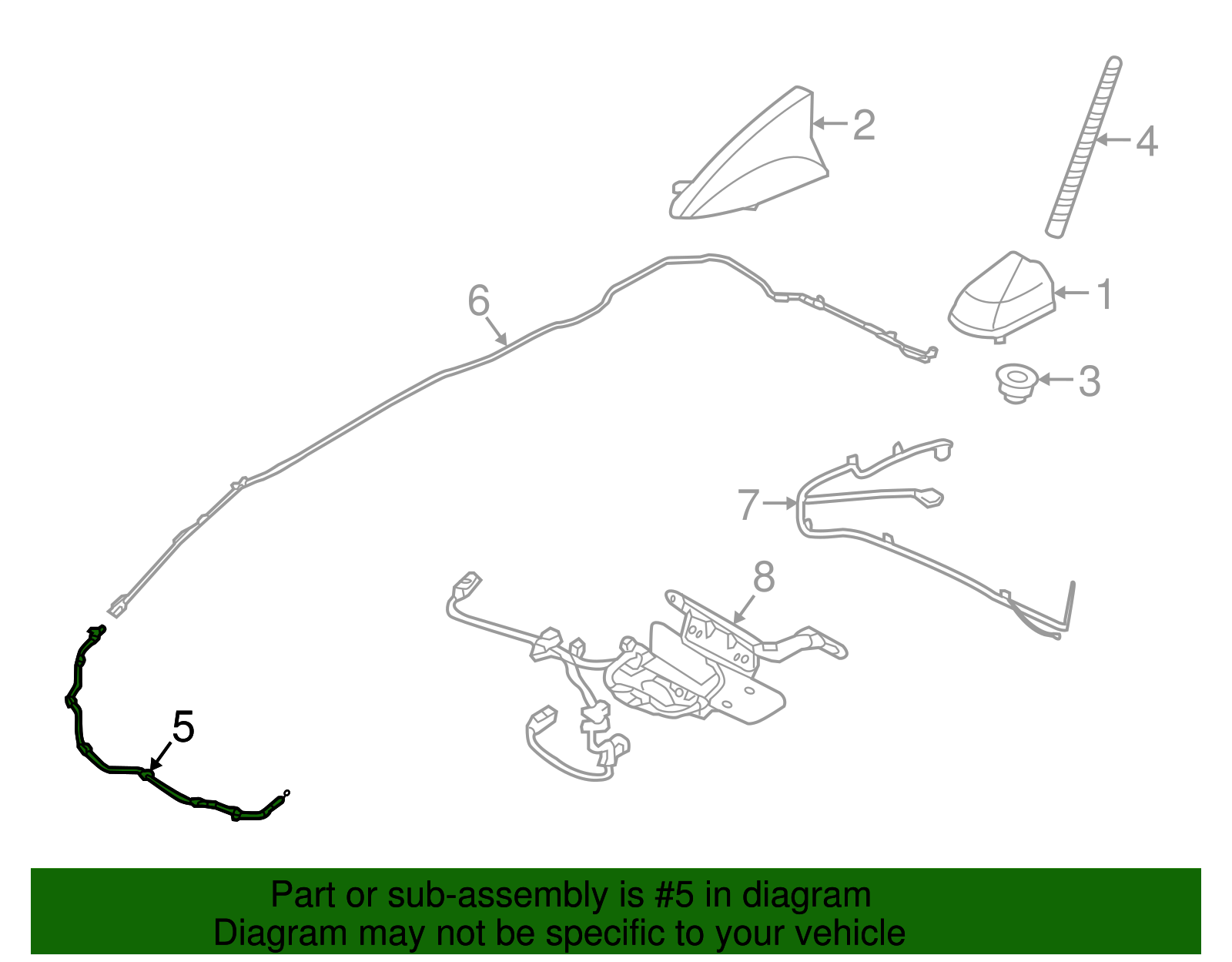 96220-D3830 - Antenna Cable 2018-2021 Hyundai Tucson | AutoNation Parts