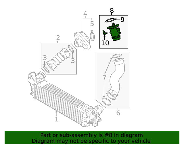11618571025 - 2018 BMW 540d xDrive Inlet Hose (11-61-8-571-025) | BMW ...