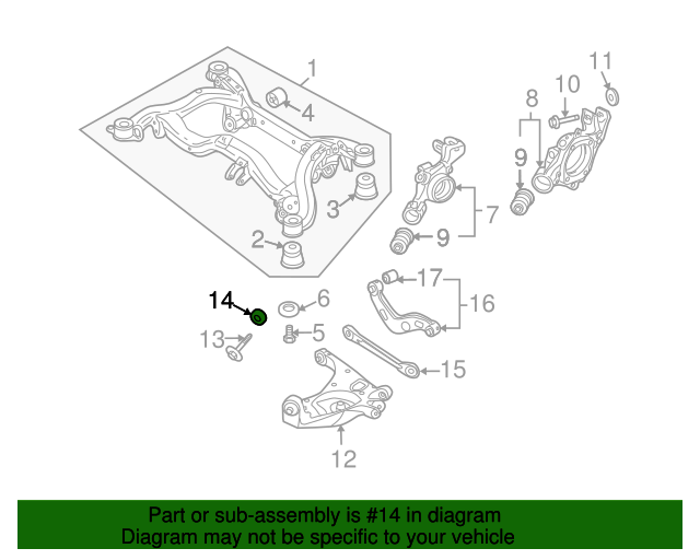 2002-2009 Audi Adjust Bolt Washer WHT-001-675 | Audi USA Parts