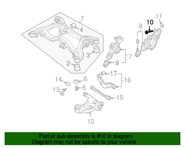 WHT-002-262 - Knuckle Adjust Bolt - 2005-2015 Audi | Buy Audi VW Parts