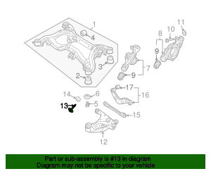 2002-2009 Audi Adjust Bolt WHT-001-679 | Genuine Audi Parts