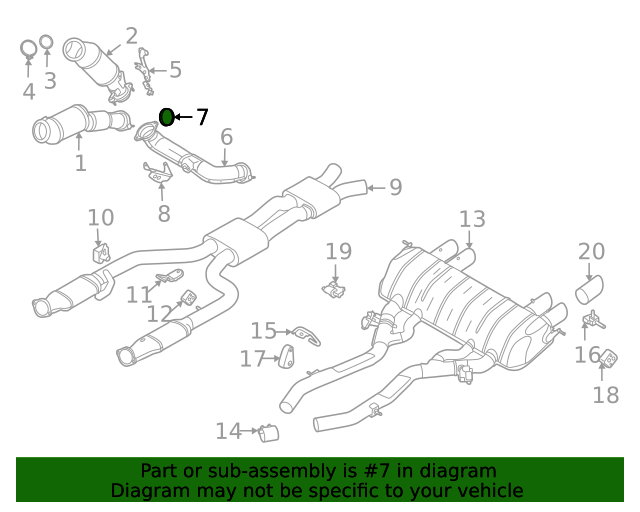 18-30-8-053-348 - Center Pipe Gasket 2020-2024 BMW | AutoNationParts.com