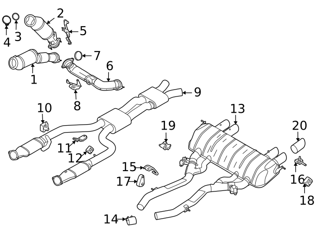 18329501471 - 2021 BMW Catalytic Converter (18-32-9-501-471) | BMW of ...