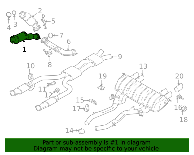 18329501471 - 2021 BMW Catalytic Converter (18-32-9-501-471) | BMW of ...