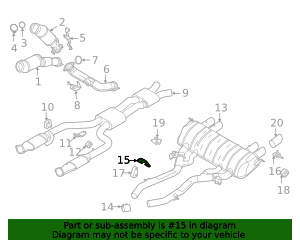 Genuine BMW 18-30-9-503-720 | Rear Muffler Front Bracket | FREE ...