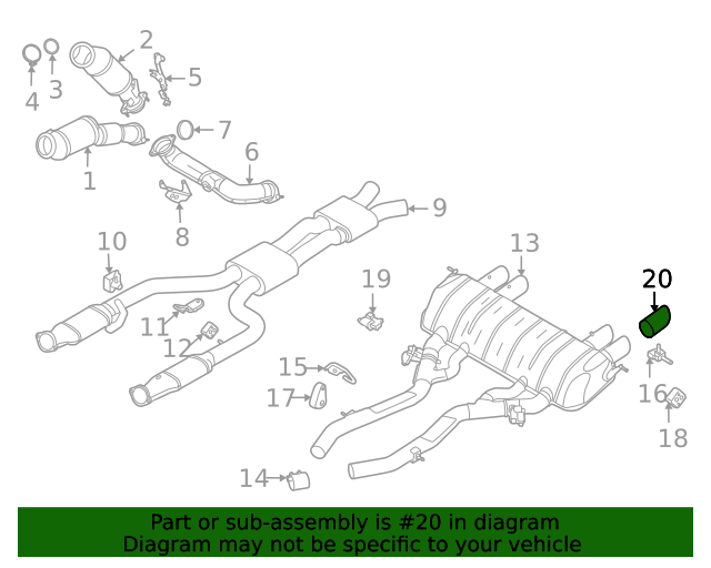 Genuine BMW 18-30-8-096-126 | G8x M3/M4 Exhaust Tailpipe Tip, Black ...