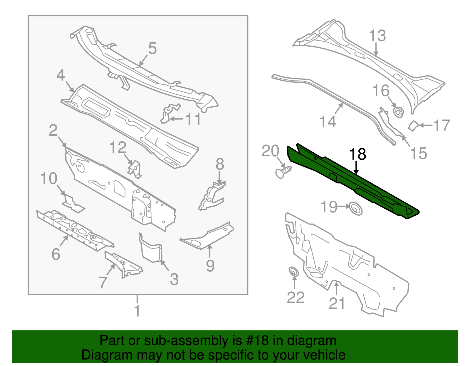 8V0-863-993-E - Cowl Insulator 2015-2020 Audi | AutoNation Parts