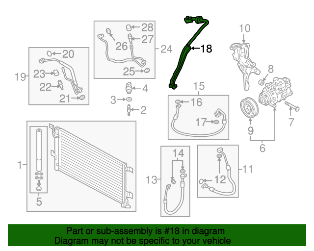 2017-2024 Audi Hose & Tube Assembly 8W0-816-738-Q | Genuine Audi Parts