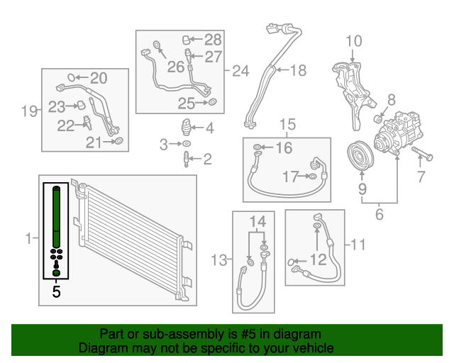 5Q0-298-403-C - A/C Receiver Drier 2017-2023 Audi | Audi OEM Parts
