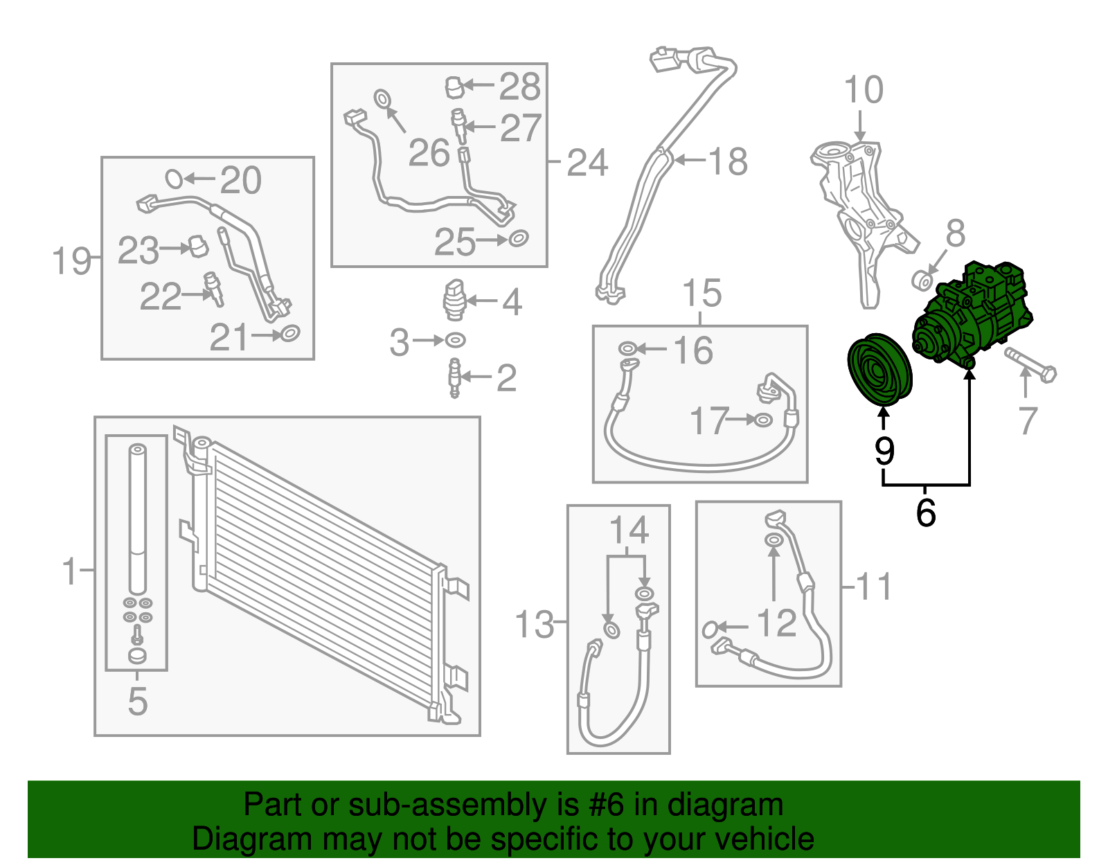 4M0-820-803 - A/C Compressor 2012-2024 Audi | Audi OEM Parts