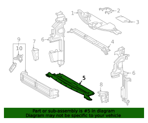 16592-0P020 - Radiator Support Air Deflector 2021-2023 Toyota Sienna ...