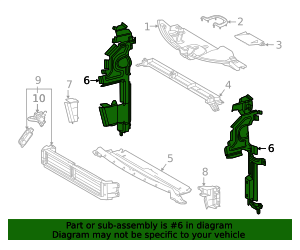 16593-F0220 - Radiator Support Air Deflector 2021-2023 Toyota Sienna ...