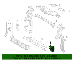 16695-F0020 - Radiator Support Air Deflector Bracket 2021-2023 Toyota ...