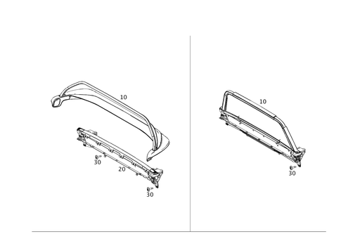 Roll-Over Bar, Draft Stop for 2020 Mercedes-Benz SL 550 | Mercedes-Benz ...