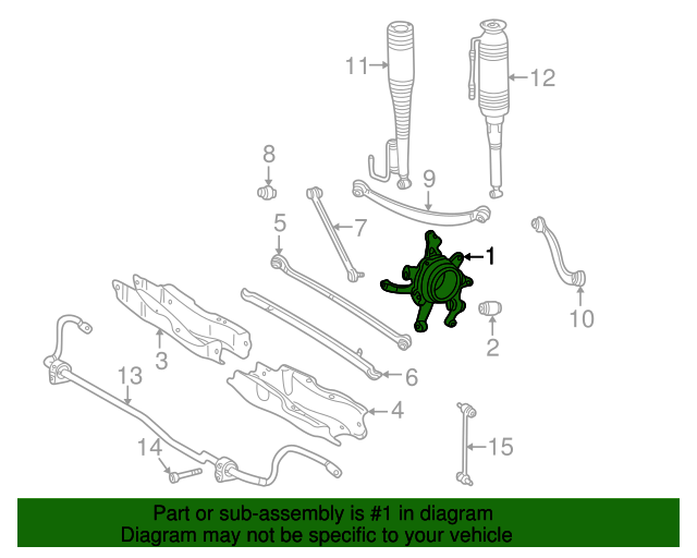 220-350-90-08 - Suspension Knuckle 2000-2006 Mercedes-Benz ...