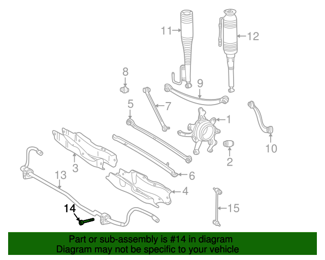 2000-2006 Mercedes-Benz Suspension Stabilizer Bar Bracket Bolt 001-990 ...