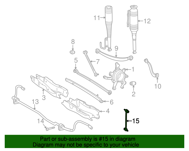 220-320-36-89 - Stabilizer Link 2000-2006 Mercedes-Benz ...