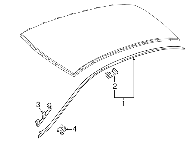 2015-2021 Mercedes-Benz Roof Molding 2056900182 | AutoNationParts.com