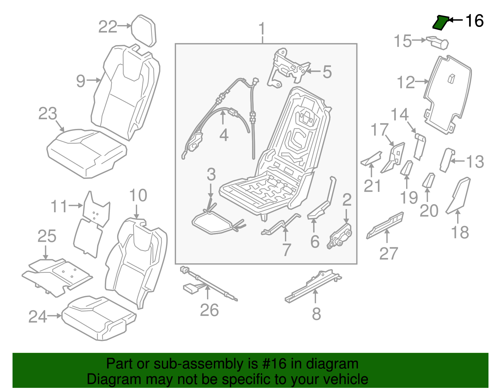 39826801 - Folding Seat Latch Release Handle 2016-2025 Volvo XC90 ...