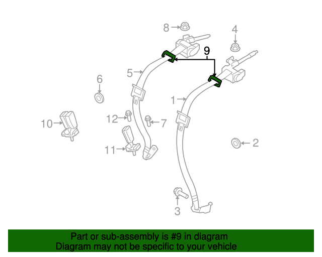 Genuine Seat Belt Guide for 2007-2016 Volvo S80 | Part# 30730767 | Over ...
