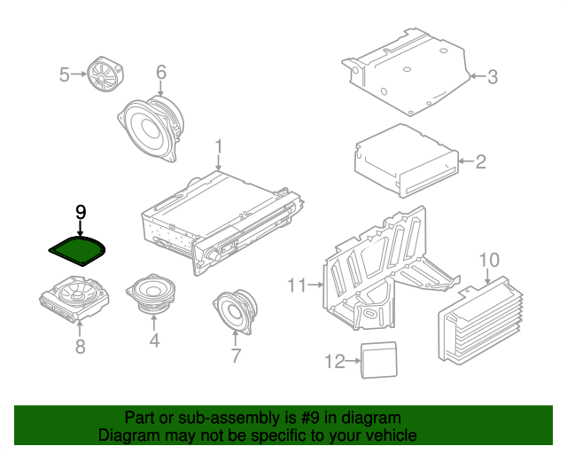 Genuine BMW 51-42-7-262-344 | Speaker Grille | FREE Shipping on Most ...