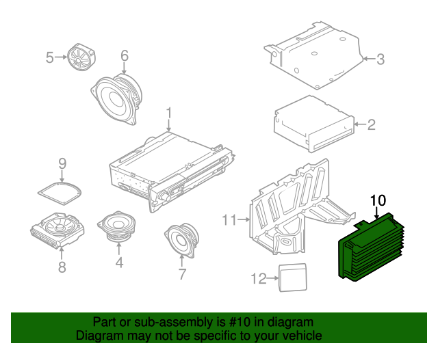 2012-2019 BMW Amplifier 65125A6F8A9 | OEM Parts Online