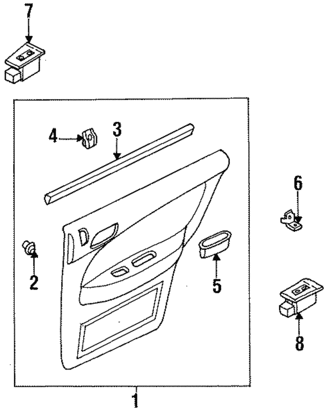 0K203-66370D20 - Window Switch 1994-1995 Kia Sephia | Kia.Parts Store