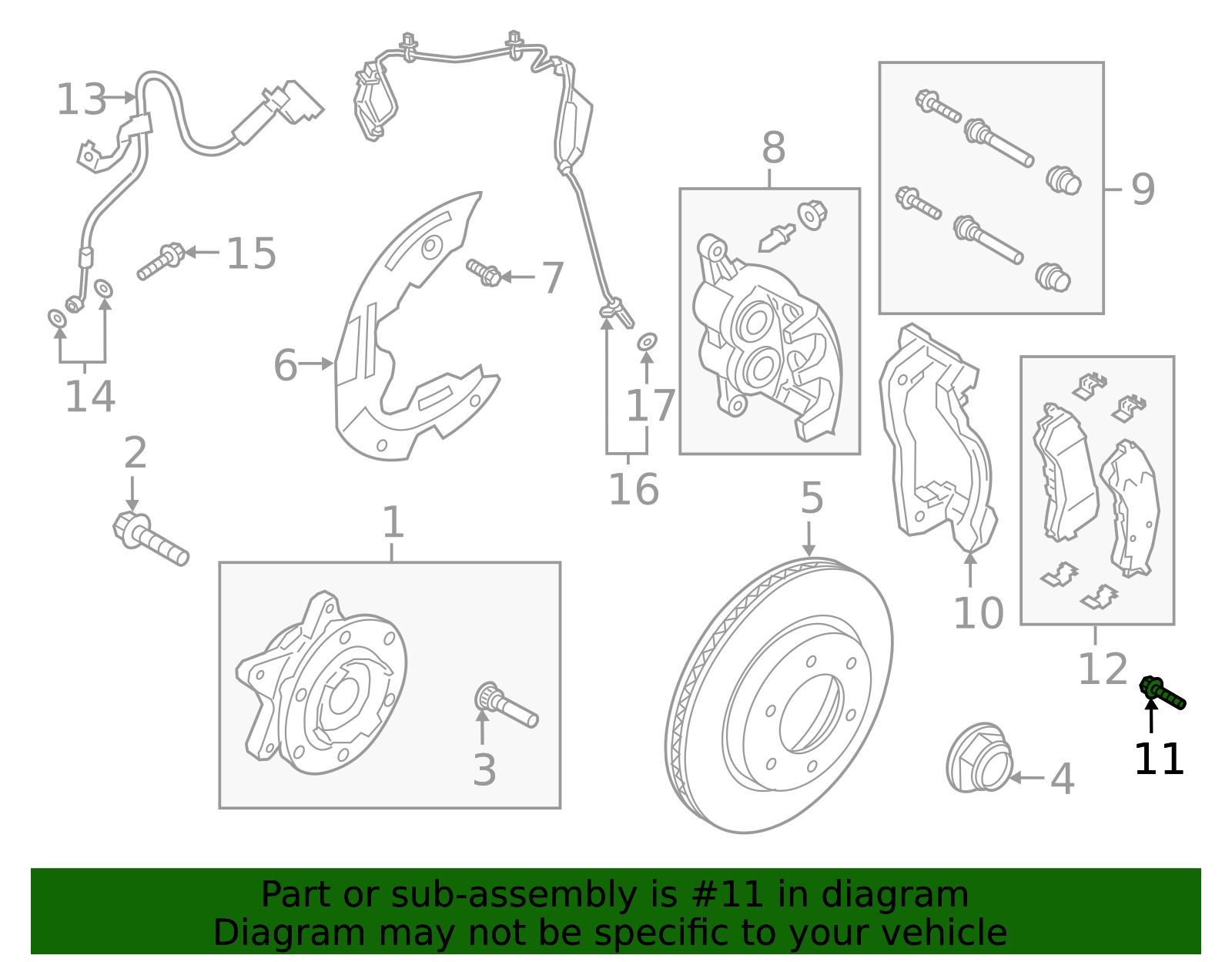 W717938-S439 - 2019-2024 Ford - Disc Brake Caliper Anchor Plate Bolt ...