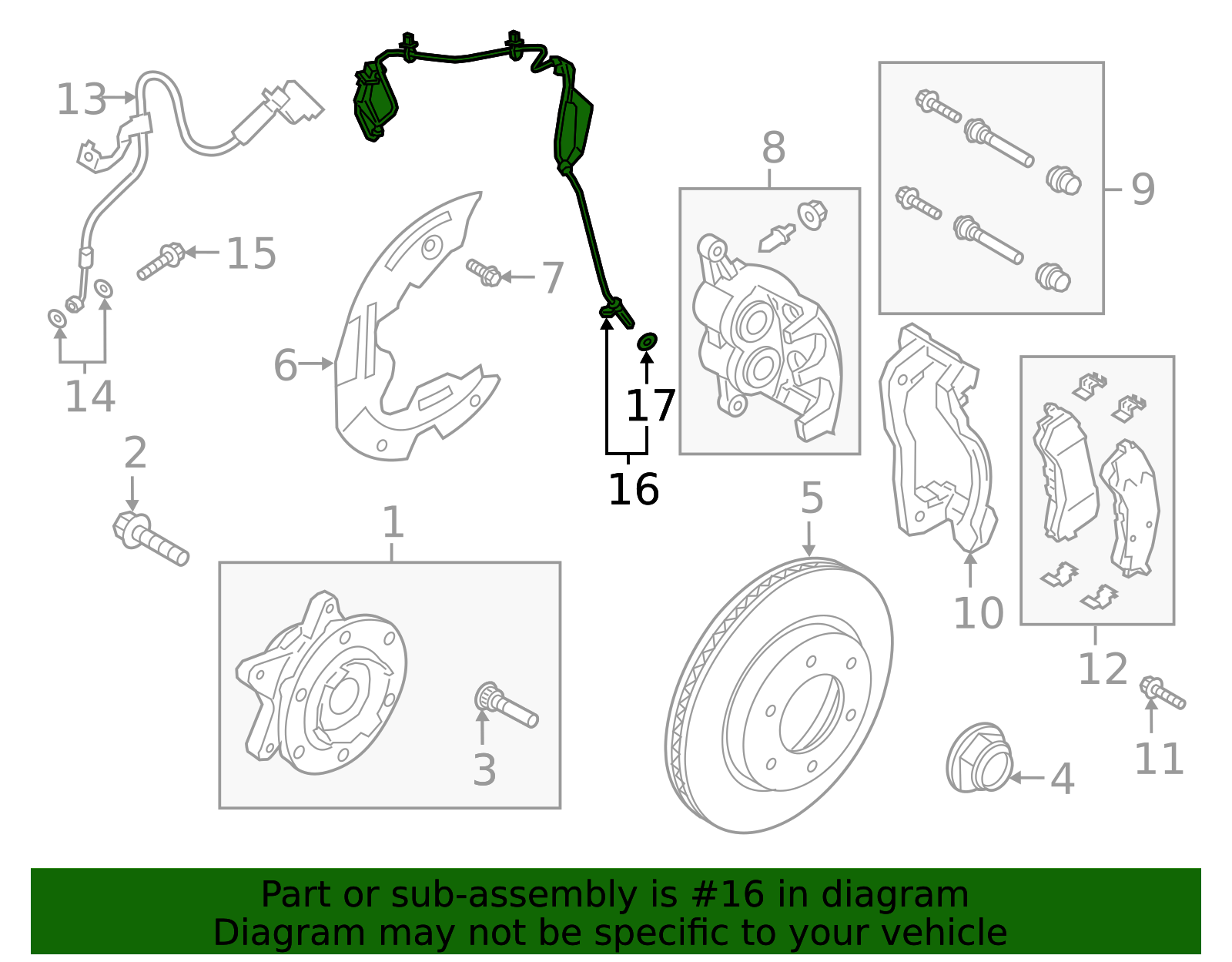 MB3Z-2C204-A - ABS Wheel Speed Sensor - 2021-2024 Ford Bronco | Lasco ...