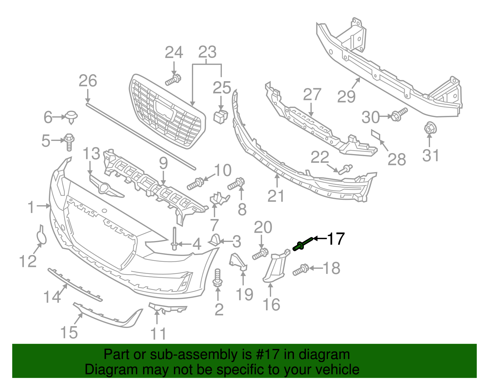 Genuine OEM Bumper Cover Rivet Part# 14164-03133 Fits 2009-2020 Hyundai ...