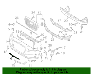 2017-2019 Genesis G90 Cr Piece Bumper Grille Center 86565-D2000 | OEM ...
