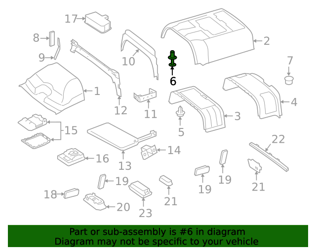 008-988-09-78 - Headliner Clip 2010-2024 Mercedes-Benz | Mercedes-Benz ...